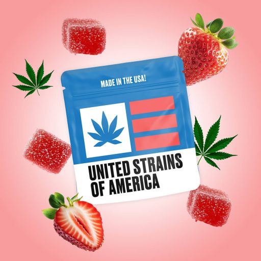 25mg Strawberry Cough Delta 8 THC Gummies | United Strains of America